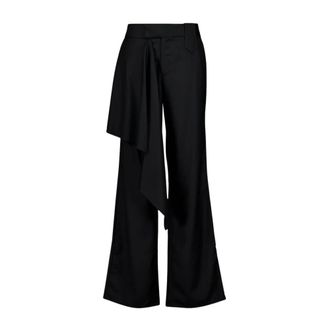 Johanna Ortiz Outlaw Woll Drapierte Hose - - Trousers - Damen - Schwarzk - 3XL