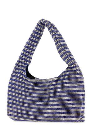 Kara Womens Two-Tone Rhinestones Mini Handbag Cobaltstripe Borse A Mano Bag