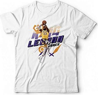 Generico T-Shirt Lebron James 23 Finals Play off Champions de Basketball NBA Basketball, Blanc, Small