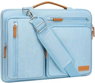 Mosiso Sacoche Ordinateur Portable,Sacoche PC Portable 14 Pouces Compatible avec HP Lenovo Dell ASUS Acer Dell,Sac Ordinateur Sac Messager C&ocirc;t&eacute; Ouvert avec 4