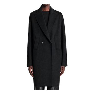 Max Mara Doppelreihiger Woll-Breitcord-Mantel - - Coats - Damen - Schwarzk - S