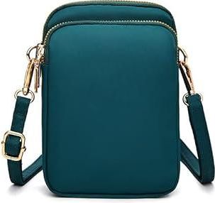 Generic Sac &agrave; bandouli&egrave;re pour t&eacute;l&eacute;phone portable, tissu Oxford imperm&eacute;able, mini sac &agrave; bandouli&egrave;re avec sangle r&eacute;glable, 17 x 11 x 5 cm, Vert, 28 X 12 X 9 Ce