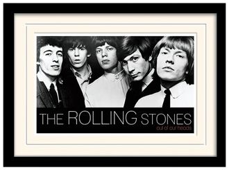 1art1 Rolling Stones Poster Out of Our Heads Gerahmtes Bild Mit Edlem Passepartout | Wand-Bilder | Im Bilderrahmen 40x30 cm