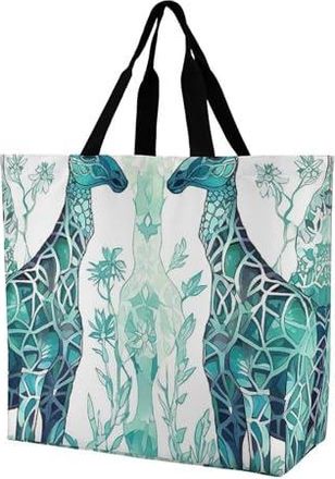 Generic Motif Girafe Sac Courses L&eacute;ger Sacs Grand Sac Fourre-Tout Pour Gym Universit&eacute; Travail