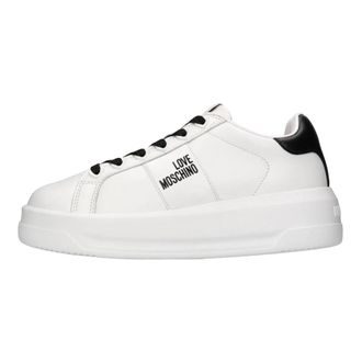 Love Moschino Logo Leder-Sneakers - - Shoes - Damen - Wei&szlig; - 41 EU