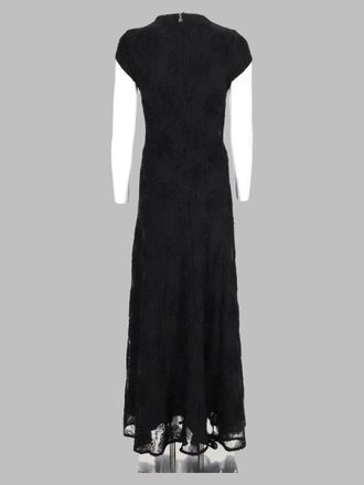 Rotate Floral Print Mesh Dress - Black