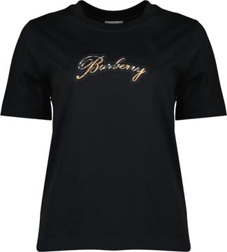 Burberry Femme, Tops, Noir, Taille: 42 FR Frankie Logo T-Shirt