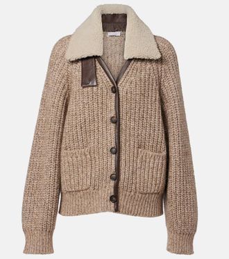 Brunello Cucinelli Veste en cachemire et mohair m&eacute;lang&eacute;s