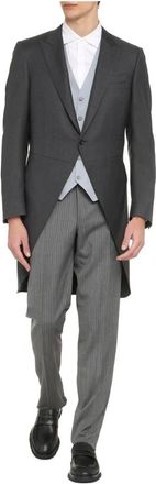 Canali Habit en laine de pie sur mesure - Homme - Manteaux - Gris - Taille: 2XL