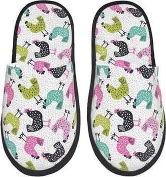 Generic Chaussons Femme Homme Imprim&eacute; Dr&ocirc;le De Poulet Chaussons Confort Doux Pantoufles Pour Invit&eacute;s, Pour Int&eacute;rieur Ext&eacute;rieur, Mariage, Hommes, L