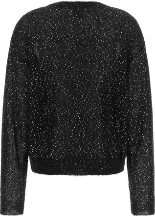 Nude Micro Sequin-Embellished Mohair Blend Sweater - Black