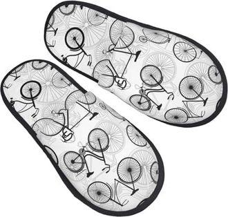 Generic Respirant Pantoufles Motif de v&eacute;lo Pantoufles Maison Confortable Chaussons en Feutre pour Homme Femme Int&eacute;rieur L