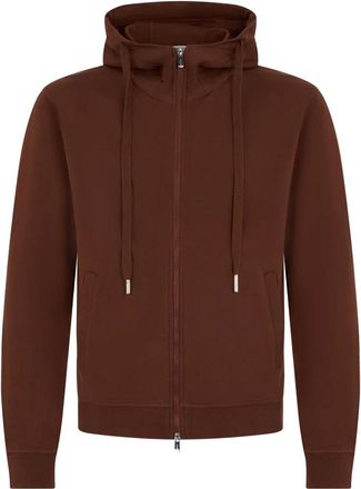 Fedeli Homme, Sweatshirts et sweats &agrave; capuche, Brun, Taille: M Sweat &agrave; capuche zipp&eacute;