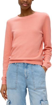 QS by s.Oliver Strickpullover mit Dobby-Struktur