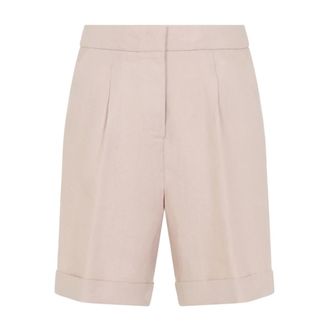 PESERICO Femme, Shorts, Rose, Taille: 36 FR Bermuda en lin
