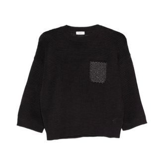 PESERICO Femme, Pulls, Noir, Taille: 42 FR Pulls &agrave; col rond