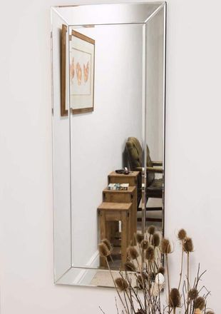 MirrorOutlet Große Single Edge venezianischen modernes Kleid Wandspiegel 3 FT10 X 1 FT6 (117 x 46 cm)