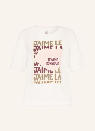 Oui T-Shirt Mit Schmucksteinen weiss