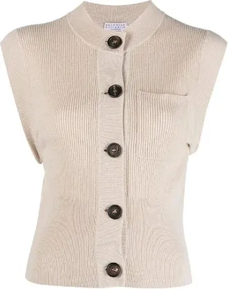 Brunello Cucinelli Femme, Pulls, Beige, Taille: 44 FR Pull en cachemire doux et luxueux