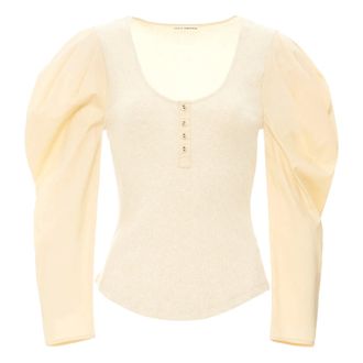 Ulla Johnson Top Joanne Jersey C&ocirc;tel&eacute; et Popeline Ulla Johnson