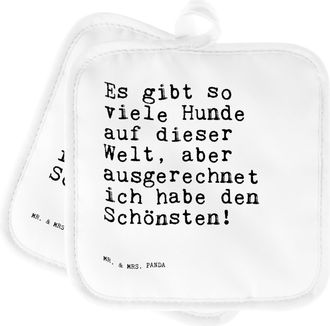 Mr. & Mrs. Panda Topfuntersetzer Es gibt so viele... - Geschenk, Topflappen, Topfhandschuhe, Hund, Spruch, Tier, Spr&uuml;che, Set, Weisheiten Zitate Lustig Weisheit Worte,