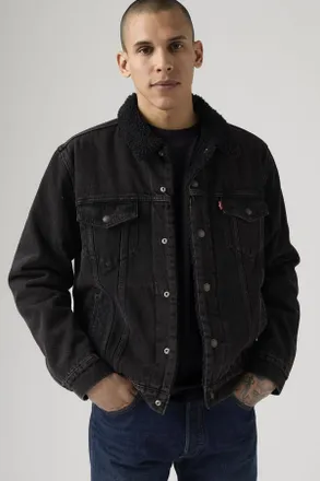Levi's Veste Trucker Type III Sherpa - Homme - Noir / Built To Last Sherpa Trk - 2XL
