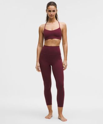 lululemon Align Hose mit hohem Bund und Taschen f&uuml;r Frauen - 64 cm - Gr&ouml;&szlig;e 10 in Burgundy Bay