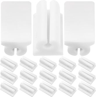 DOITOOL 50 St&uuml;ck U F&ouml;rmige Stuhlbeinschoner aus Kunststoff rutschfeste M&ouml;belgleiter f&uuml;r Hartholzb&ouml;den Flexible Bodenschoner mit Schnallverschluss f&uuml;r Barhocke