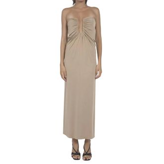 Magda Butrym Robe - Femme - Robes - Beige - Taille: 36 FR