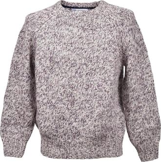 Brunello Cucinelli Homme, Pulls, Multicolore, Taille: L Pull en laine avec poignets c&ocirc;tel&eacute;s