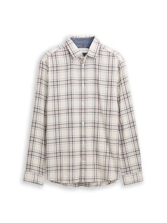 Tom Tailor Herren 1048428 Regular Fit Flanell-Hemd mit Muster, 38922-White Multicolor Check, XXL