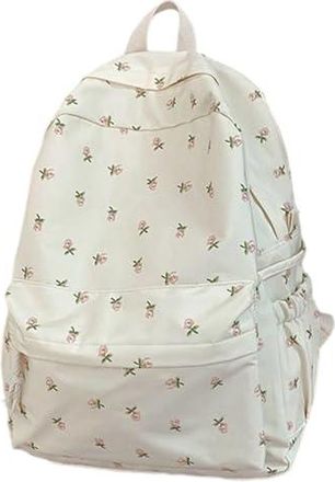 Generic Sac &agrave; dos l&eacute;ger pour adolescentes et filles, sac d&eacute;cole primaire, sac d&eacute;cole, sac de voyage d&eacute;contract&eacute;, fleur rose, moyen, loisirs (fleur mignonne), 