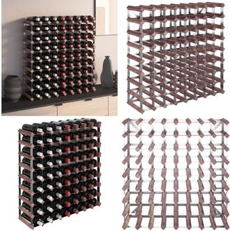 vidaXL Weinregal für 72 Flaschen Braun Massivholz Kiefer - Weinregal - Weinregale - Home & Living
