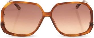 Chlo&eacute; Femme, Accessoires, Orange, Taille: 60 MM Lunettes de soleil g&eacute;om&eacute;triques