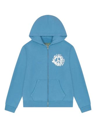 Denim Tears zip-up hoodie - Bleu
