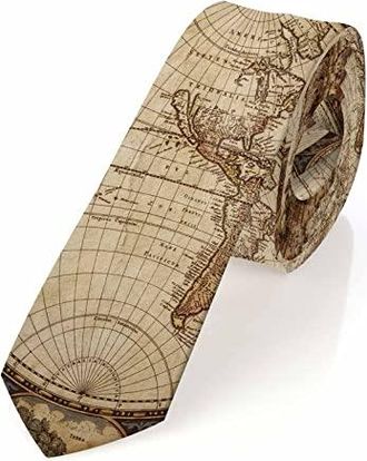 Generic Ancienne Carte Cravates Élégante Cravate Classique Cravate Homme Pour Entreprise Célébrations Événements