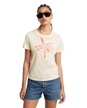 G-Star G-Star RAW Womens Tops Summer gr r t wmn, Beige (Antique White D24595-4107-G286), XS