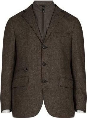 Corneliani Blazer droit amovible en laine m&eacute;lang&eacute;e