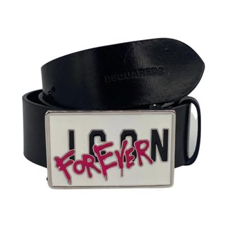 Dsquared2 Icon Forever Plaque G&uuml;rtel - - Accessories - Damen - Schwarzk - 85 CM