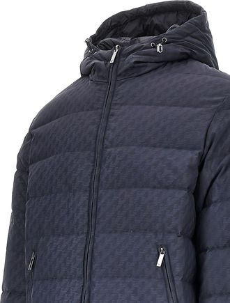 Emporio Armani Hooded Short Down Jacket - Navy