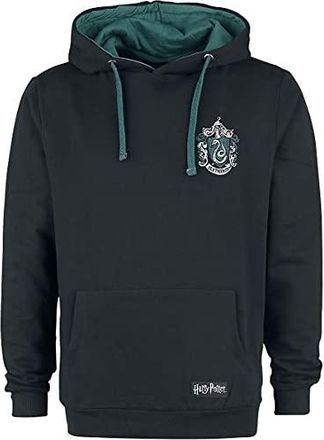 Harry Potter Serpentard Homme Sweat-Shirt à Capuche Noir XXL 100% Coton Regular/Coupe Standard