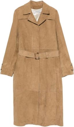 Golden Goose Femme, Manteaux, Beige, Taille: 46 FR Trench-coat ceintur&eacute;