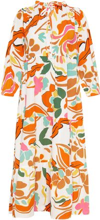 Usha Kleid Frauen orange mehrfarbig