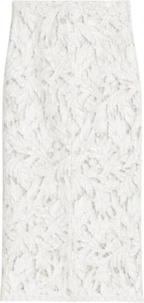 A Paper Kid Femme, Jupes, Blanc, Taille: 36 FR Jupe Maxi en Dentelle Taille Haute
