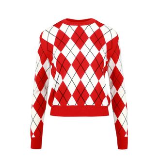 Msgm Wollpullover mit Rautenmuster - - Knitwear - Damen - Mehrfarbig - L