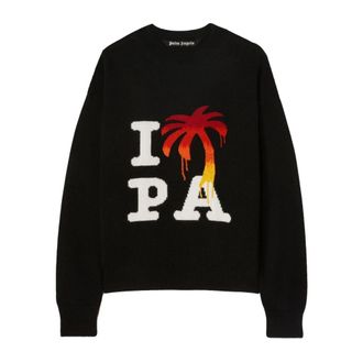 Palm Angels I Love PA Strickpullover - - Knitwear - Herren - Schwarzk - L