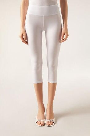 Calzedonia Caprileggings Aus Baumwolle Wei&szlig;