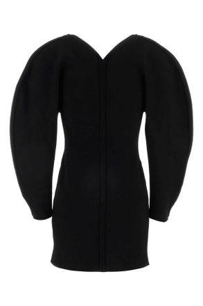 Givenchy Womens Cocoon Sleeve Mini Dress Black Viscose Polyester Nylon