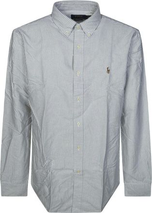 Polo Ralph Lauren Homme, Chemises, Blanc, Taille: L Camicia Oxford Pari Pari