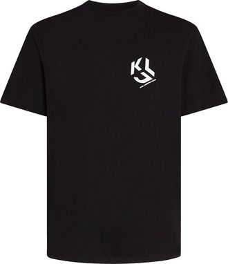 Karl Lagerfeld Karl Lagerfeld Jeans Reg Monogram Tee, Men, Black, T-Shirt